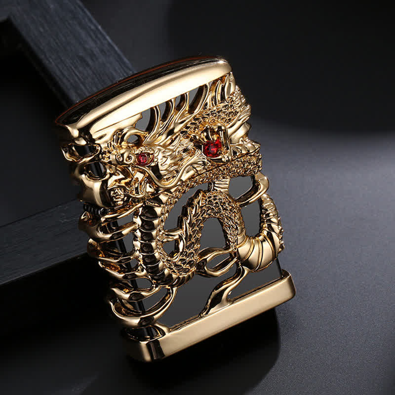 Carving Domineering Dragon Refillable Kerosene Lighter – au.floraltrip