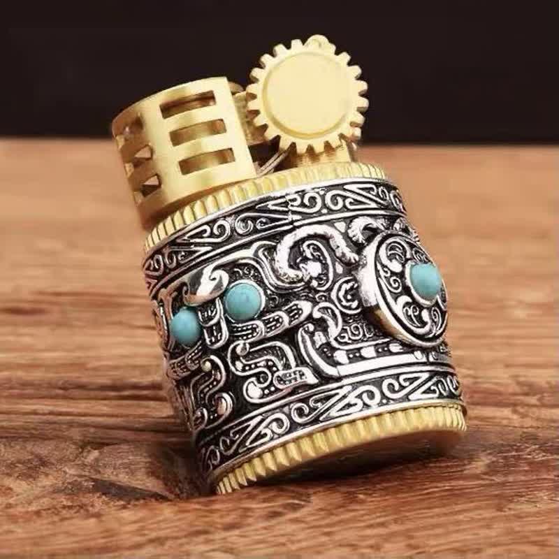 Creative Round Small Fat Refillable Kerosene Lighter – au.floraltrip