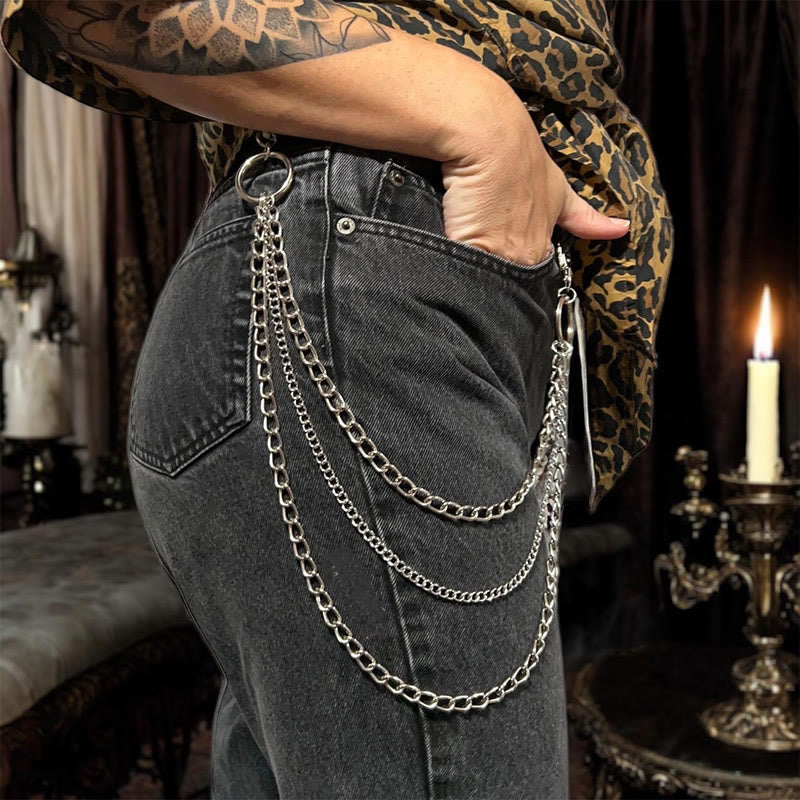 Punk Belt Chain Three Layers Gothic Waist Chain – au.floraltrip