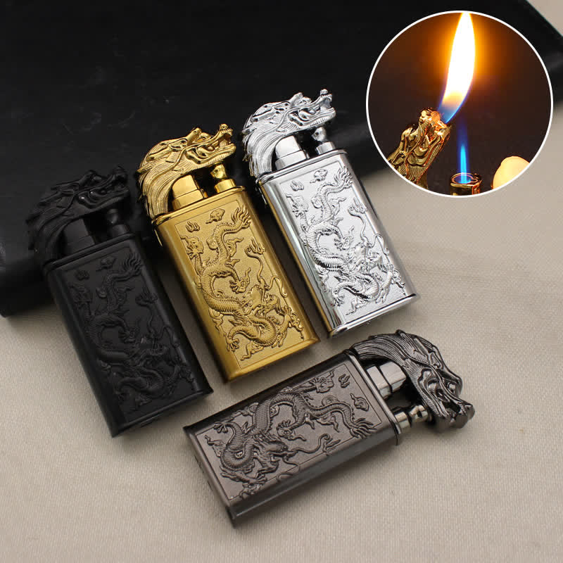 Relief Dragon Magic Dual Flame Refillable Butane Lighter – au.floraltrip